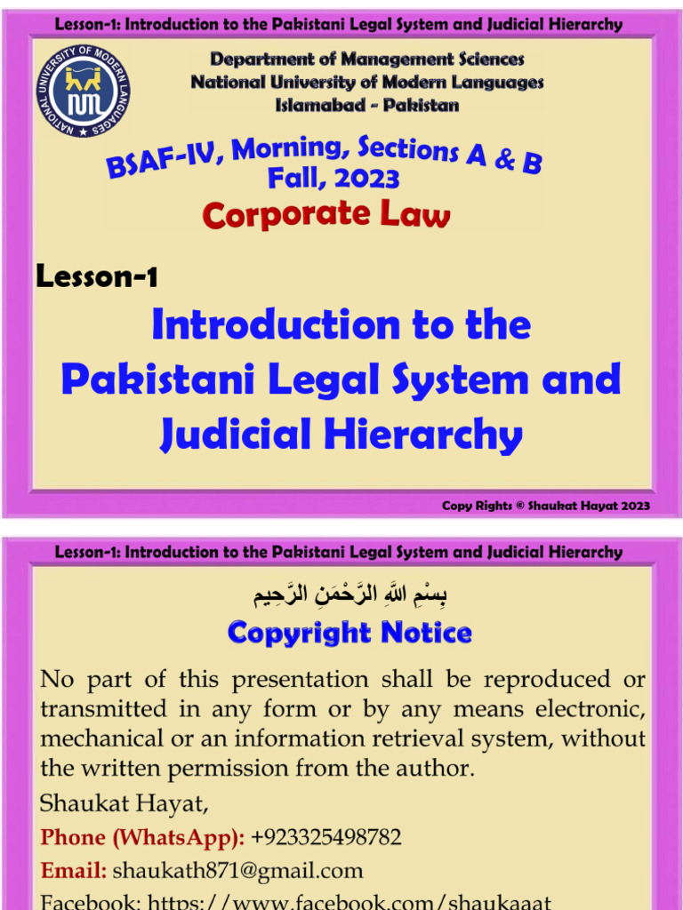 Lesson-1 Introduction To Legal System | PDF Lesson-1 Introduction To Legal System | PDF