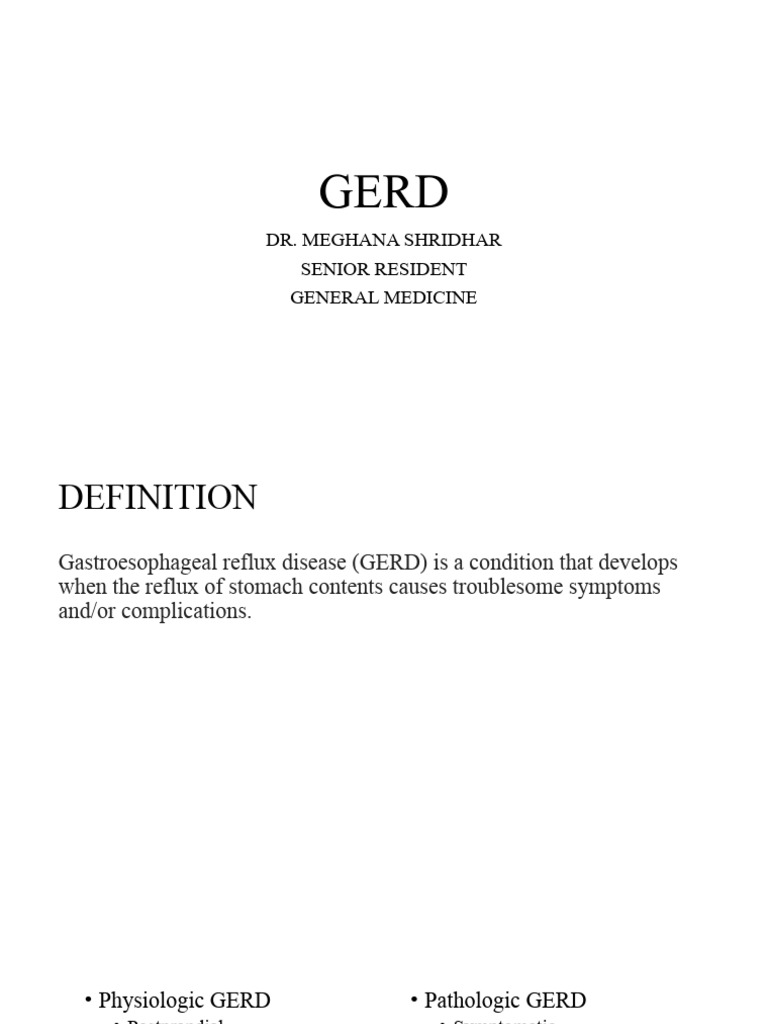 Gerd Pdf Gastroesophageal Reflux Disease Esophagus