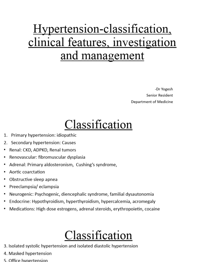 Hypertension: Types, Symptoms, and Management | PDF | Wellness