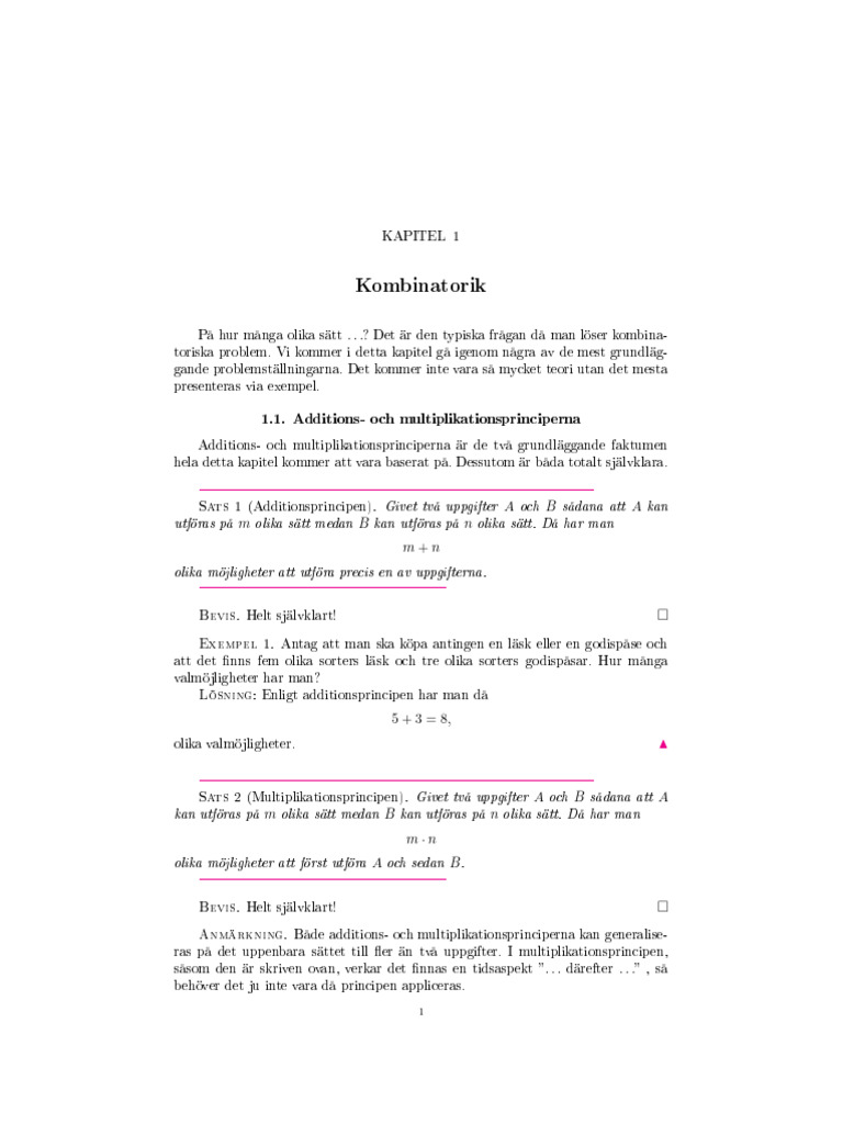 Kombinatorik | PDF