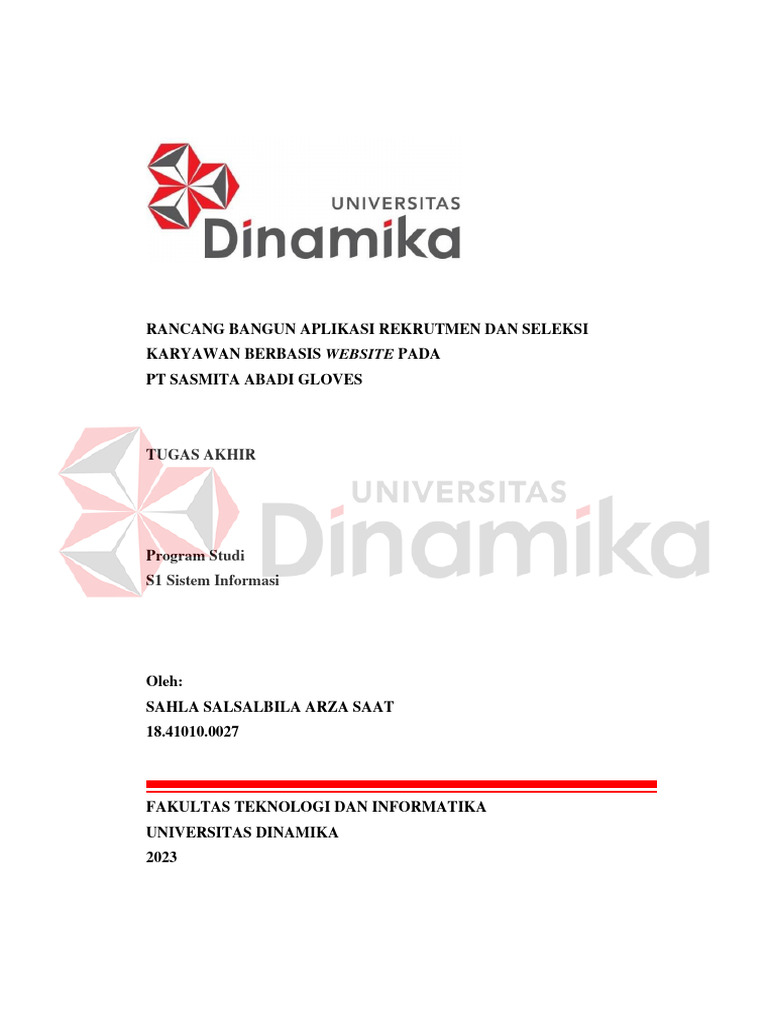 Universitas Dinamika | PDF