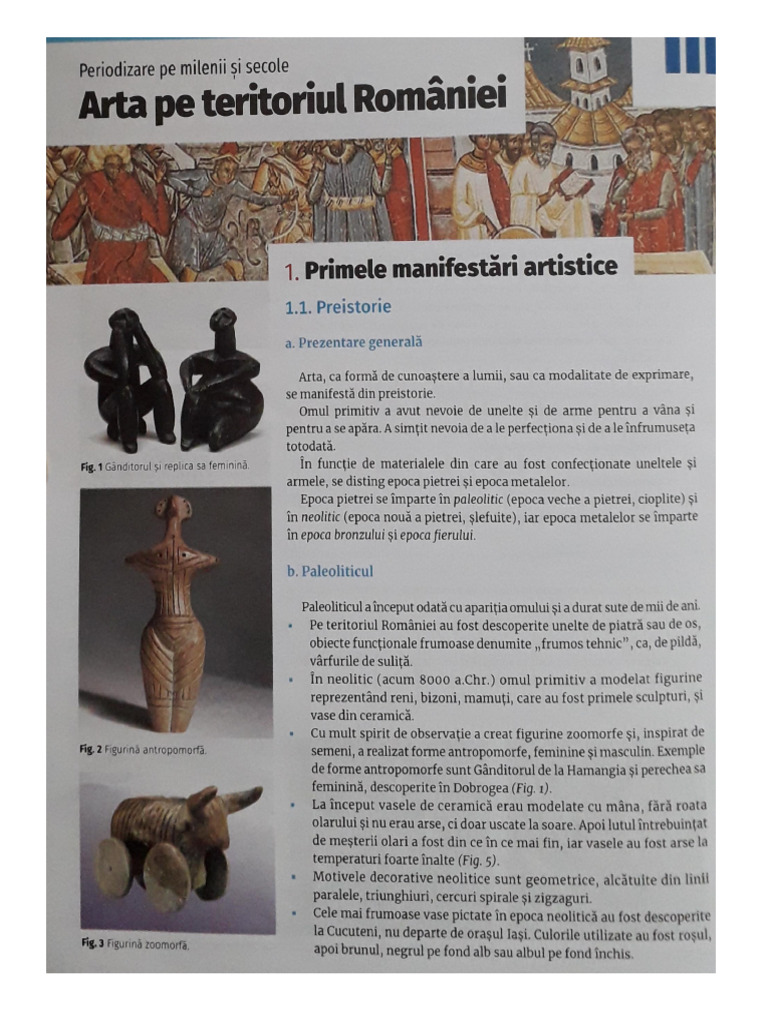 Arta Pe Teritoriul Romaniei - Preistoria Si Antichitatea | PDF