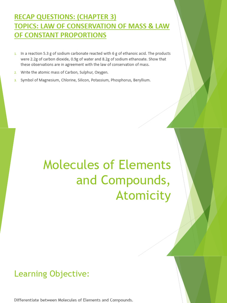 Module 3 - Atoms and Molecules | PDF | Ion | Chemical Elements
