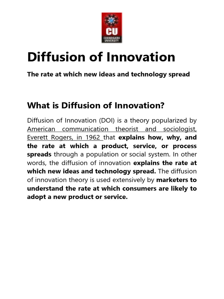 2-Diffusion of Innovation | PDF | Innovation | Human Communication