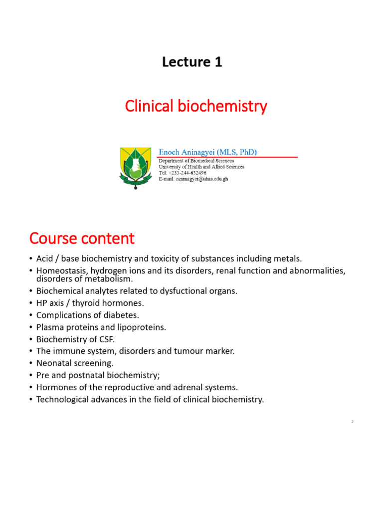Lecture 1 Acid Base Biochemistry | PDF | Buffer Solution | Acid