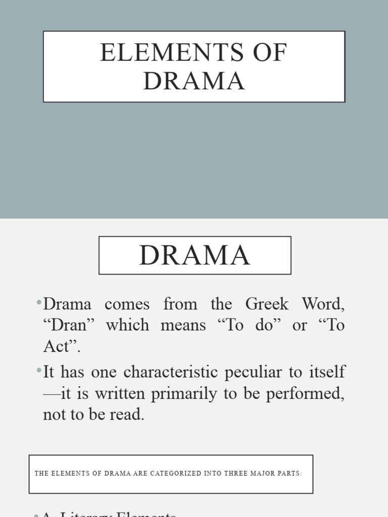 Lecture No. 5 Elements of Drama | PDF | Plot (Narrative) | Narrative