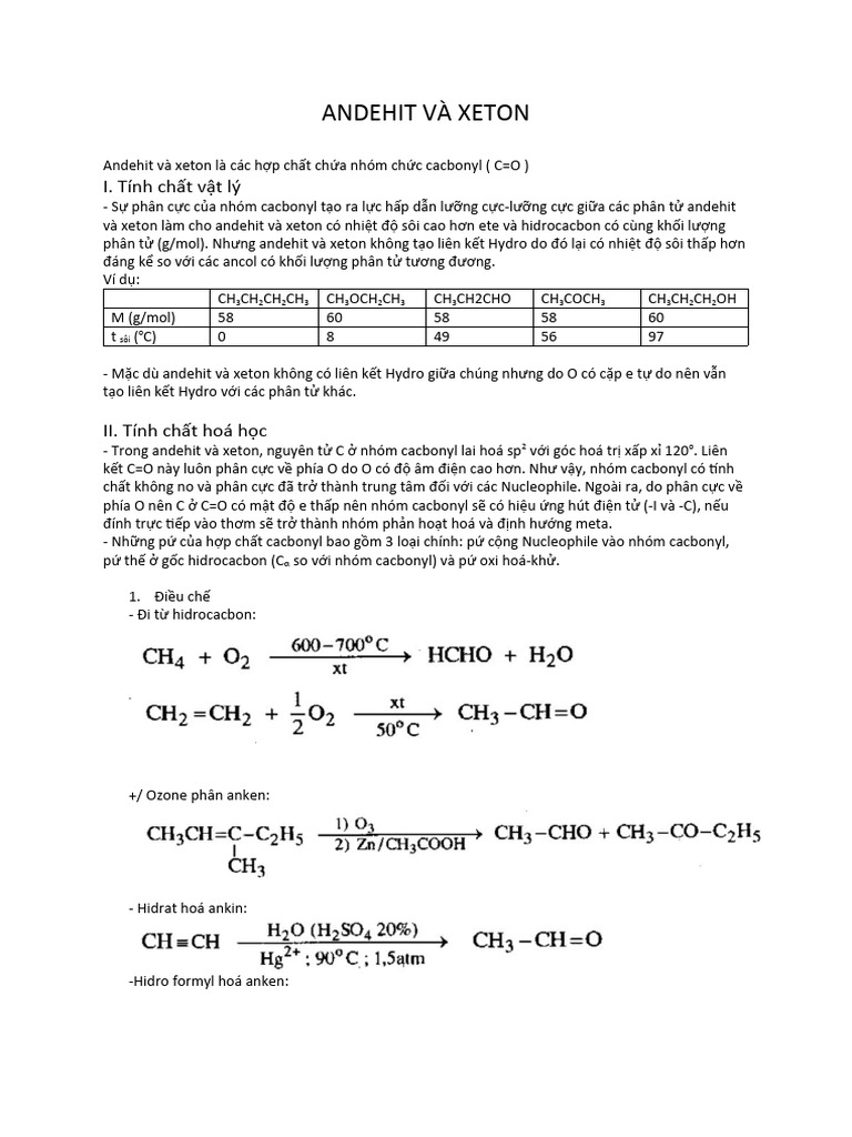 Andehit Và Xeton | PDF