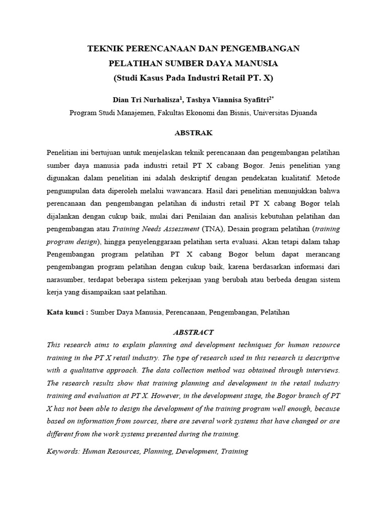 Kel 6 - Teknik Perencanaan Dan Pengembangan Pelatihan SDM - 093614 | PDF