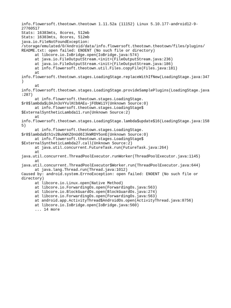 TheoTown Plugin Load Error | PDF