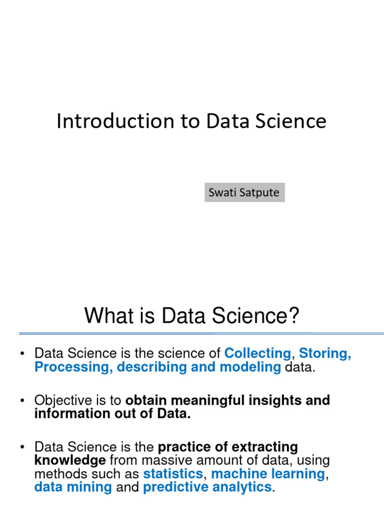 Data Science Overview and Applications | PDF | Machine Learning | Analytics