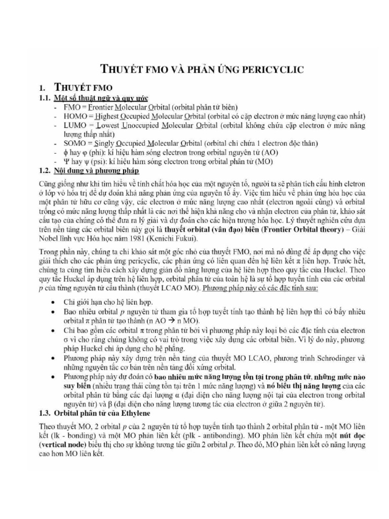 FMO Pericyclic | PDF