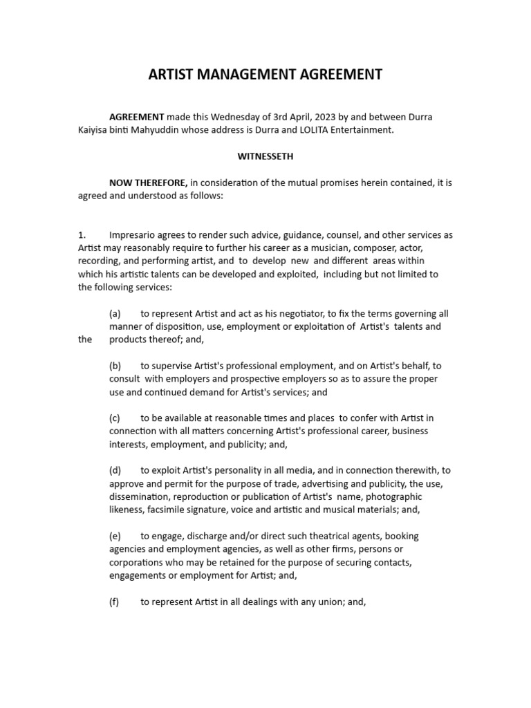 Management Contract | PDF | Tax Deduction | Royalty Payment