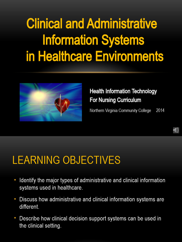 Clinical & Administrative Information Systems Lecture (Nursing) (NOVA) | PDF | Health ...