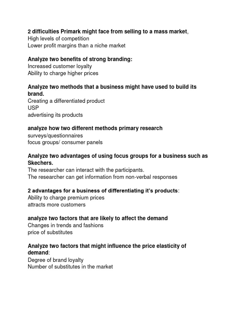 6 Mark Questions Business | PDF | Brand | Prices