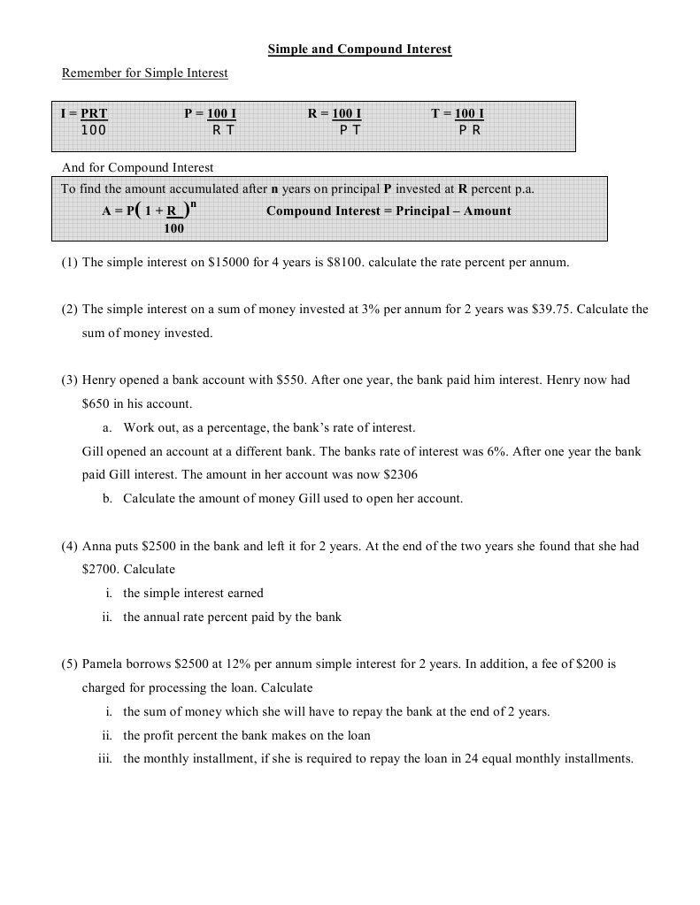 Simple and Compound Interest | PDF