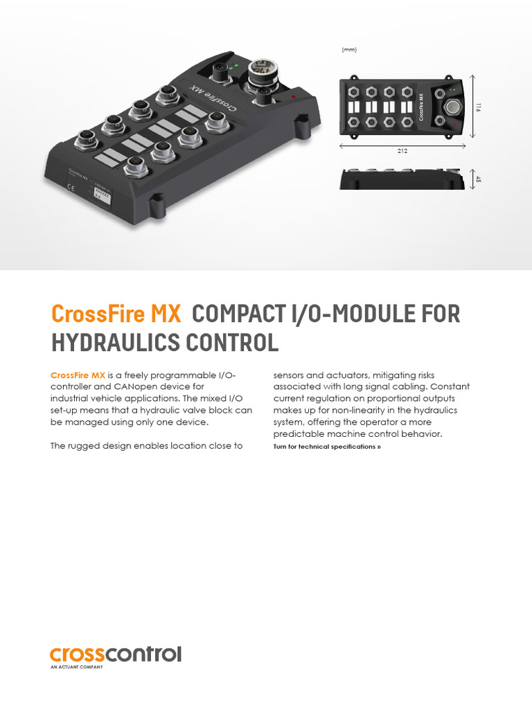 Crossfire MX Product Leaflet Crosscontrol | PDF | Programmable Logic Controller | Input/Output