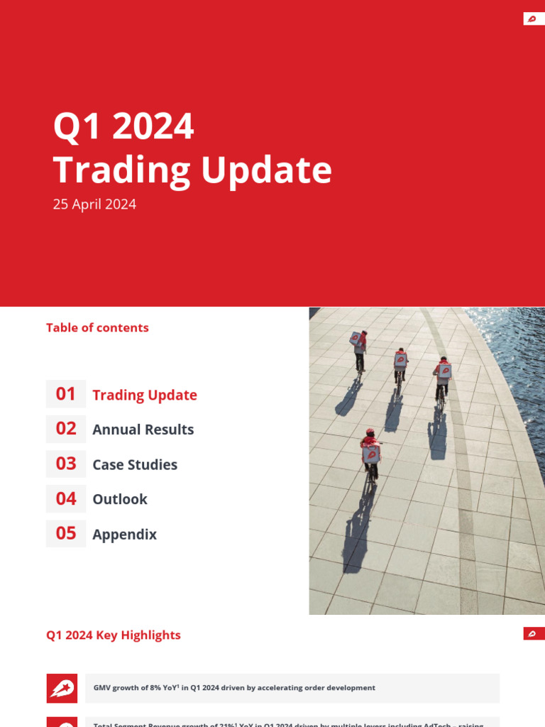 Delivery Hero SE - Trading Update Q1 2024 | PDF | Business Economics ...