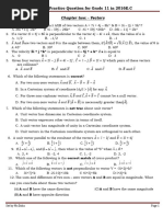 Grade 11 Physics Vectors Worksheet | PDF | Euclidean Vector | Force