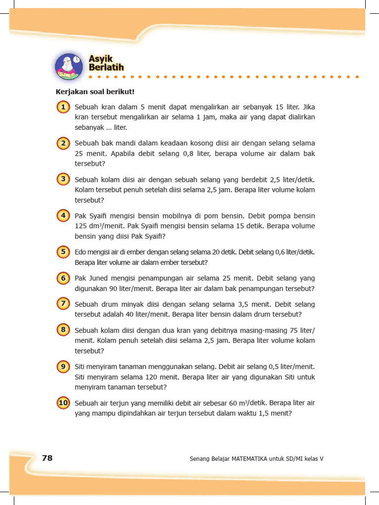 Soal Volume (DEBIT) Kelas 5 | PDF