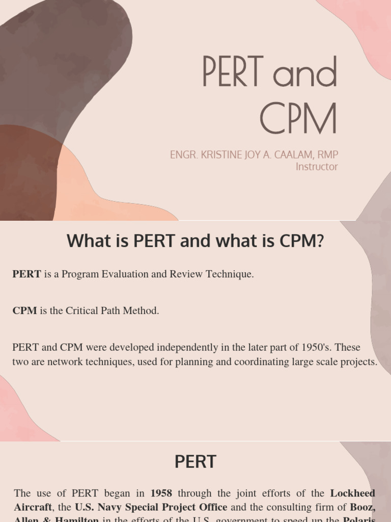 Lesson 4 - PERT and CPM | PDF
