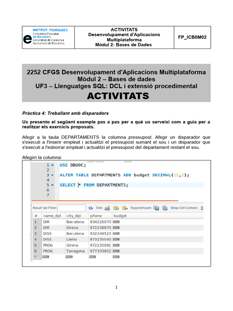 ACT4 Disparadors | PDF