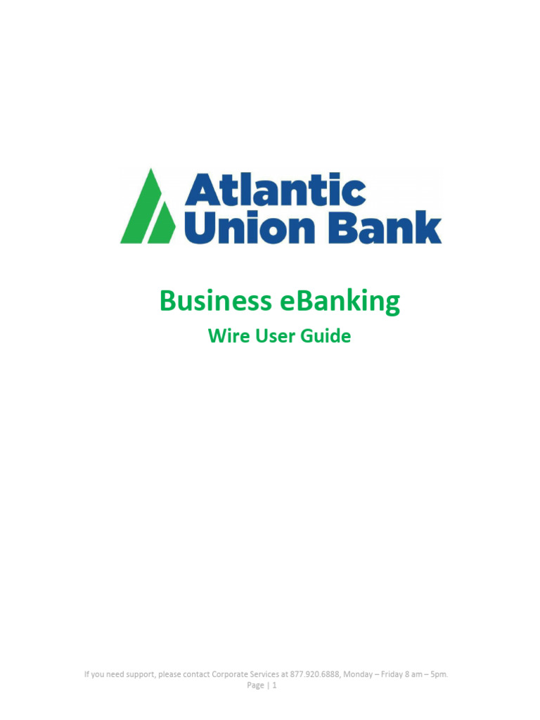 Business Ebanking Online Wire Transfer User Guide | PDF | Wire Transfer ...