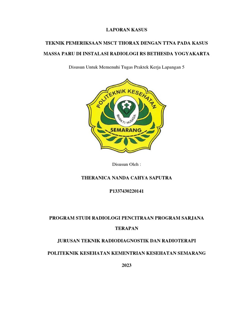LAPORAN KASUS CT SCAN TTNA v1.0 | PDF | Komputer | Teknologi & Rekayasa