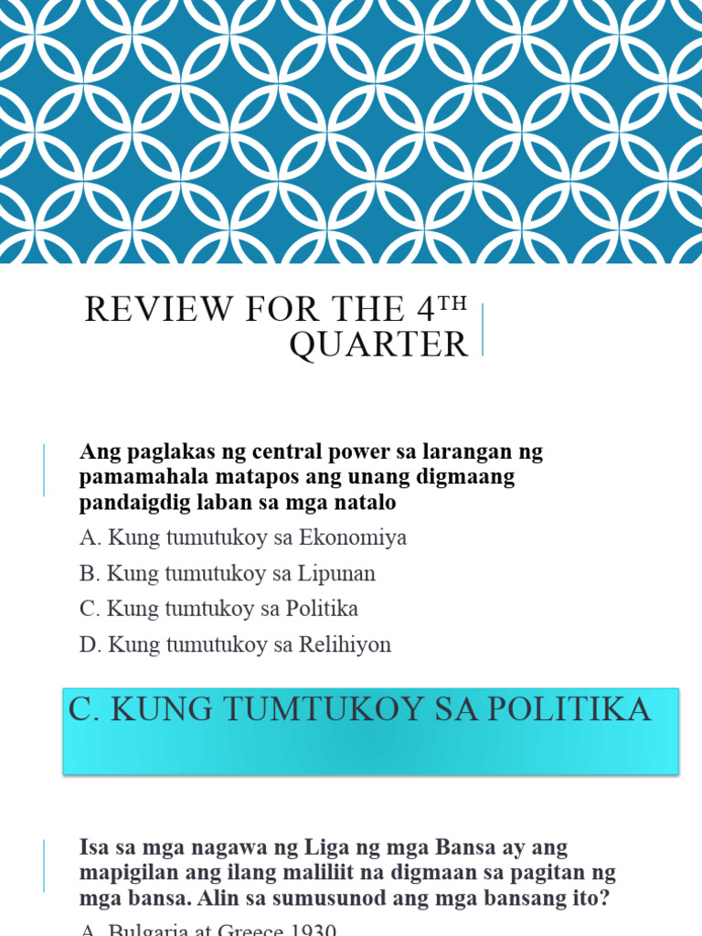 Review 4th Quarter | PDF