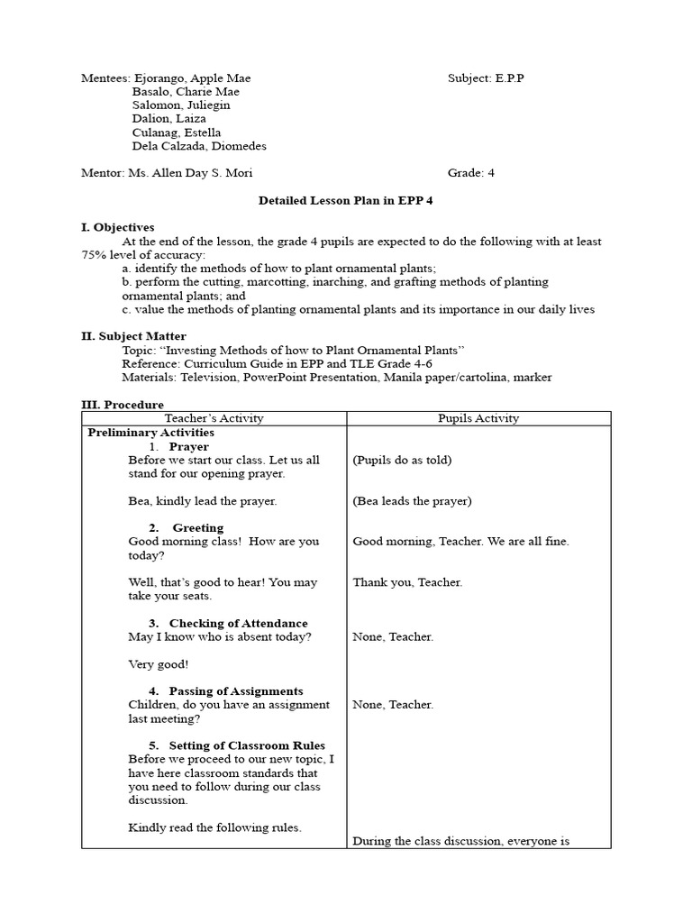 3rd Epp Demontration | PDF | Grafting | Trees