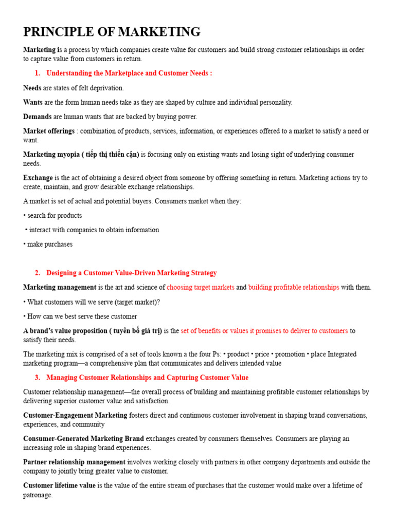 Principle of Marketing | PDF | Marketing | Market Segmentation