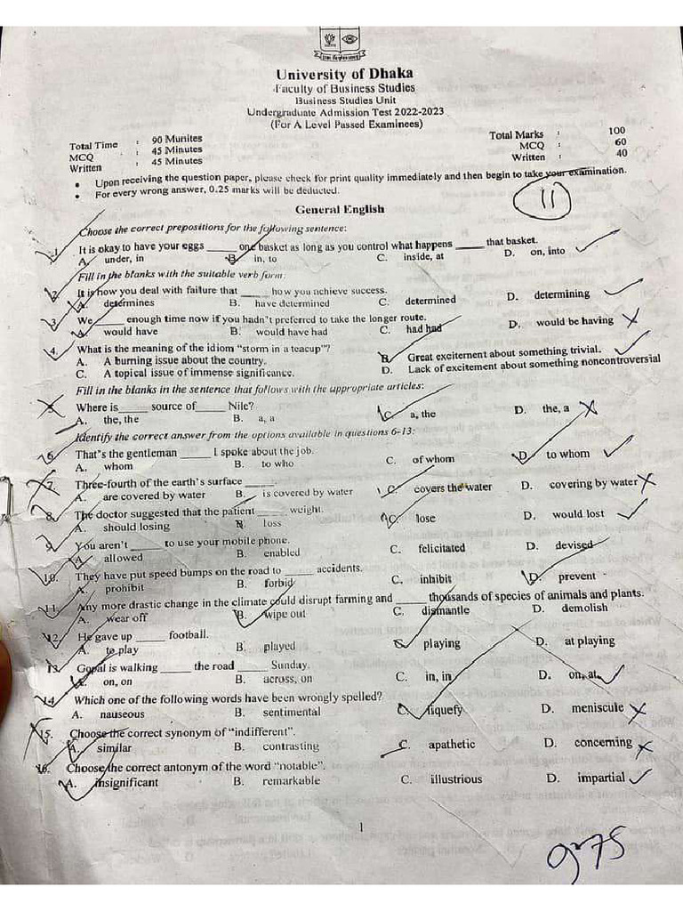 2022 2023 DU C Unit QP | PDF