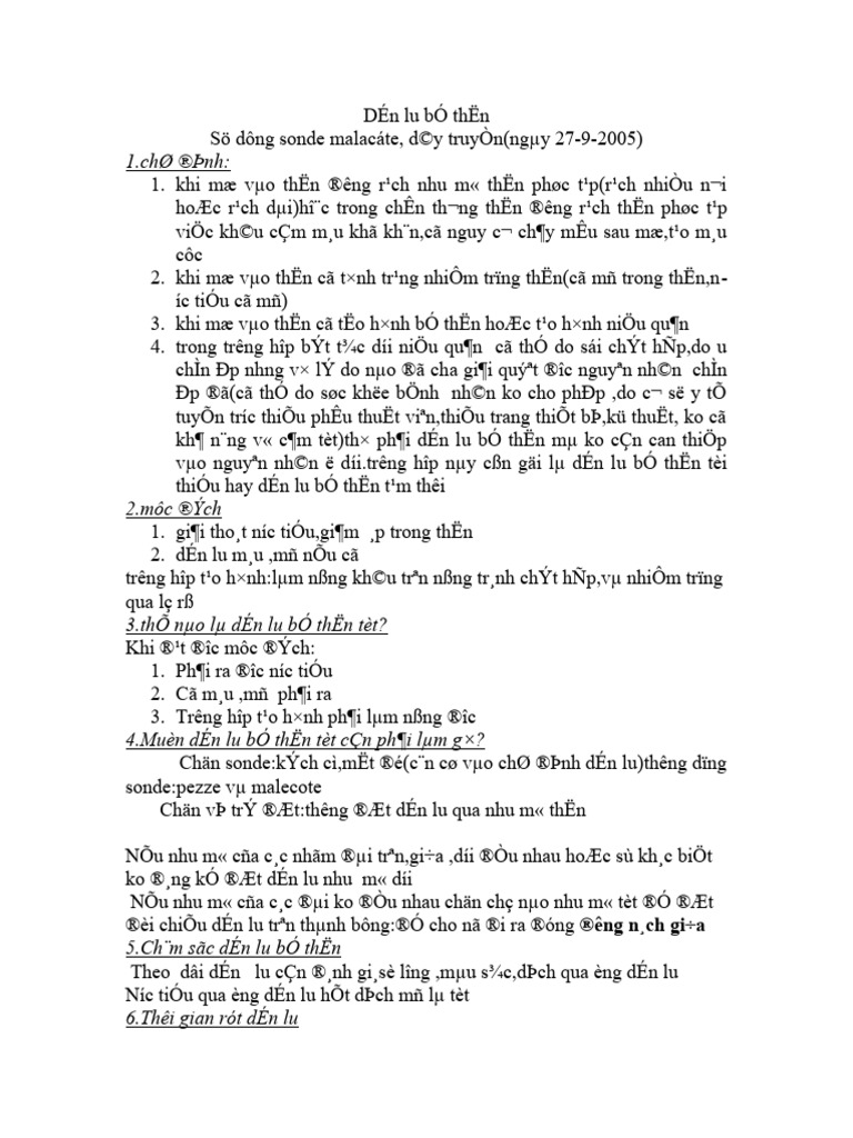 Dan Luu Be Than | PDF