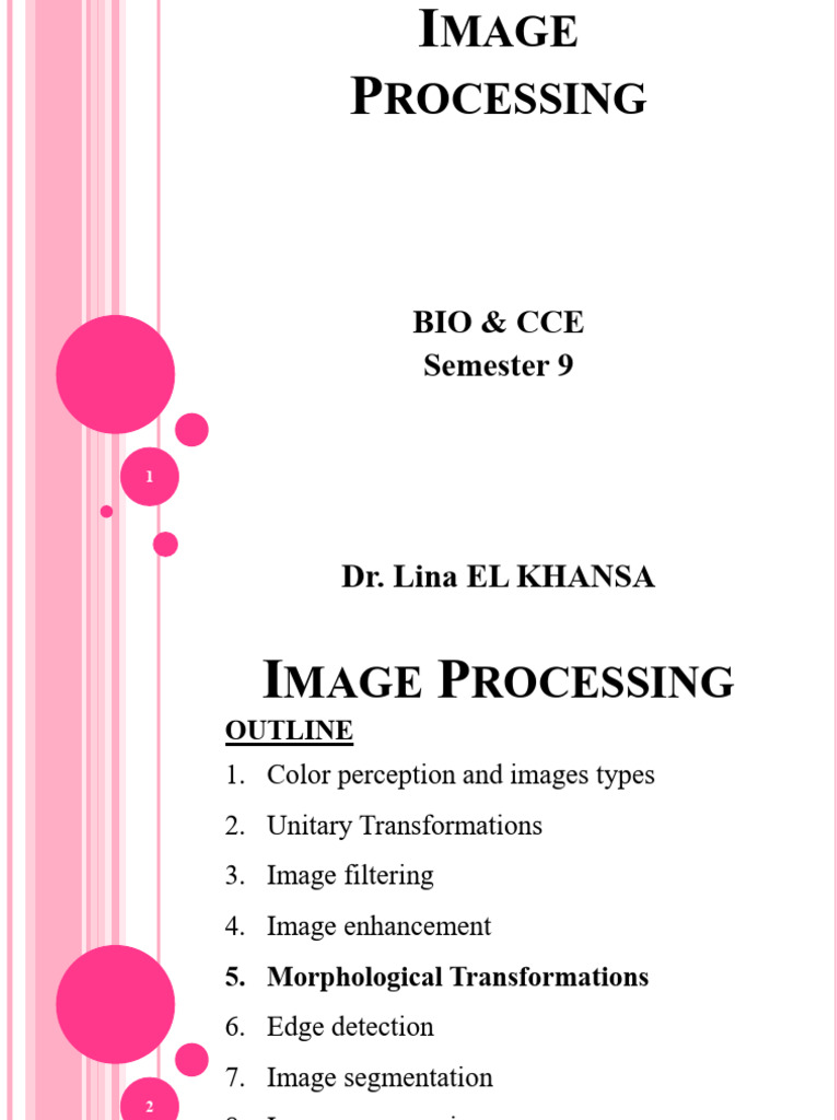 Morphological Image Processing | PDF | Imaging | Image Processing