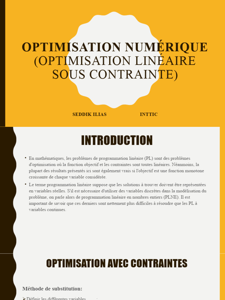 4 - Optimisation Linéaire | PDF | Optimisation linéaire | Optimisation mathématique