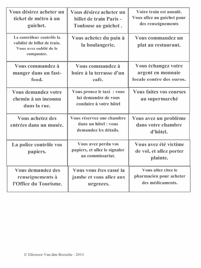 Fle Conversation Sujets Vie Quotidienne | PDF