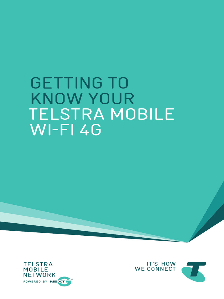 Telstra Mobile Wifi 4g Userguide | PDF | Wi Fi | Transmitter