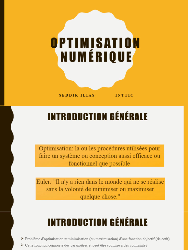 1 Introduction | PDF | Optimisation mathématique | Analyse mathématique