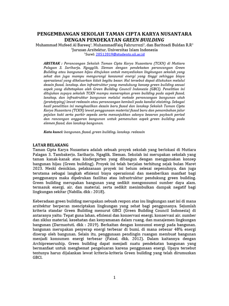 Pengembangan Sekolah Taman Cipta Karya Nusantara Dengan Pendekatan ...