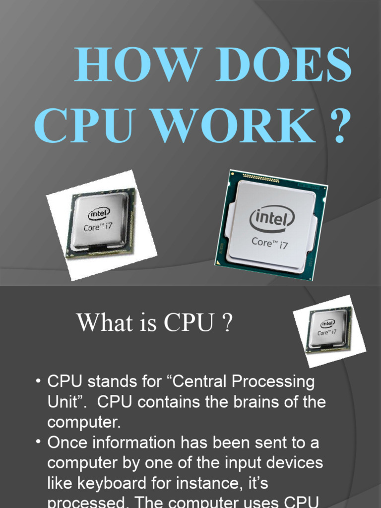 CPU Presentation (Ang) | PDF | Art