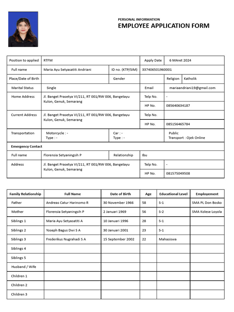 HRC - Forms - Employee Application - Rev2019 New | PDF | Business