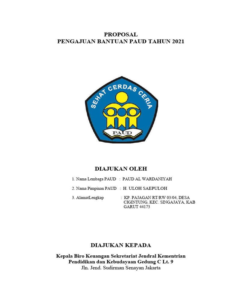 Proposal Paud Alwardaniyah | PDF