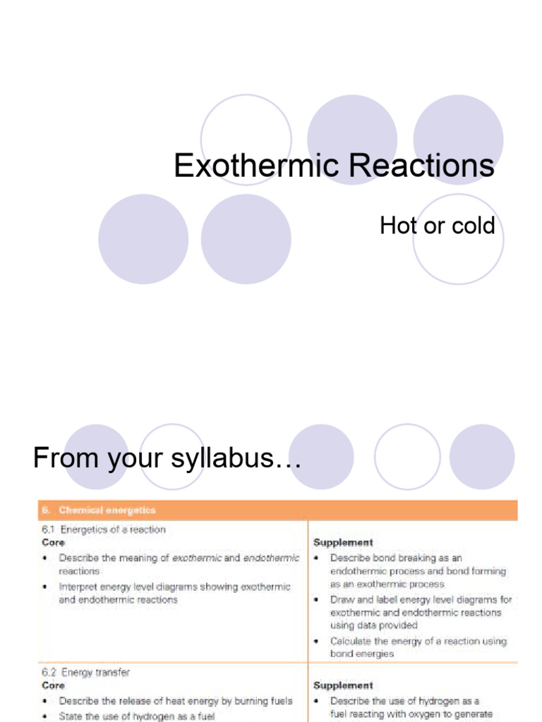 Exothermic and Endothermic Reactions With Energy Level Diagrams ...