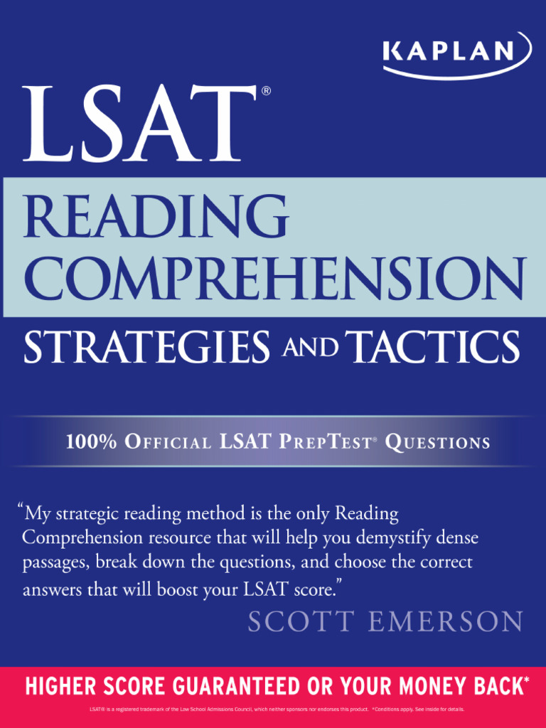 Kaplan LSAT Reading Comprehension Strate - Emerson, Scott | PDF | Law ...