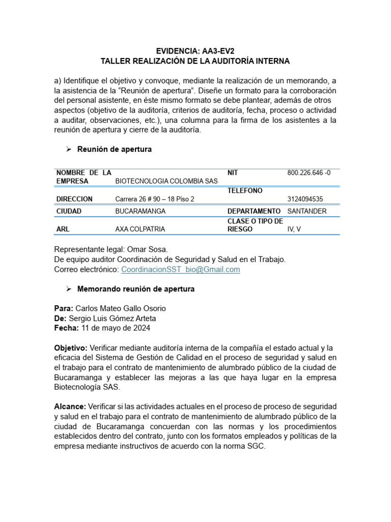 Actividad - 3 - Evidencias - AA3-Ev2 | PDF | Auditoría | Contralor
