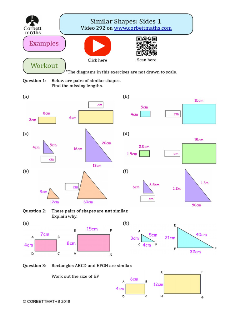Similar Shapes Textbook | PDF | Rectangle | Triangle