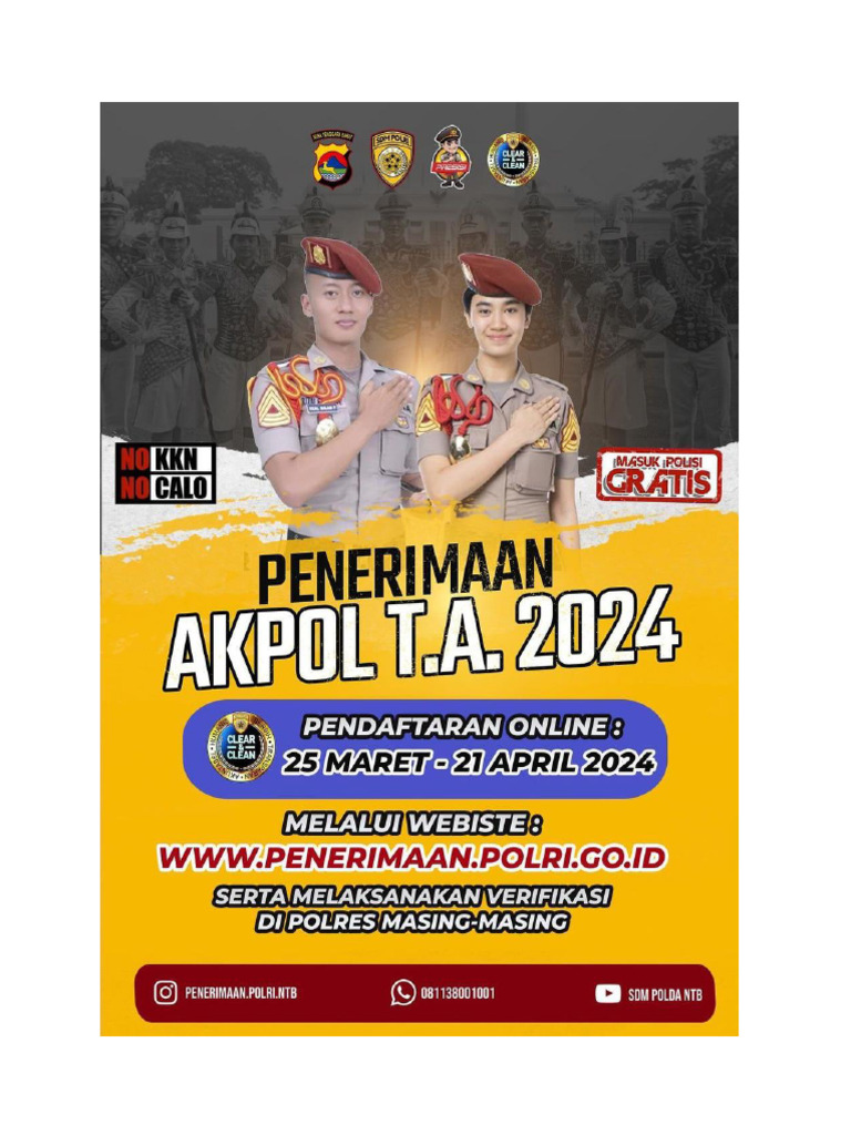 Penerimaan Akpol Bintara Dan Tamtama Polri | PDF