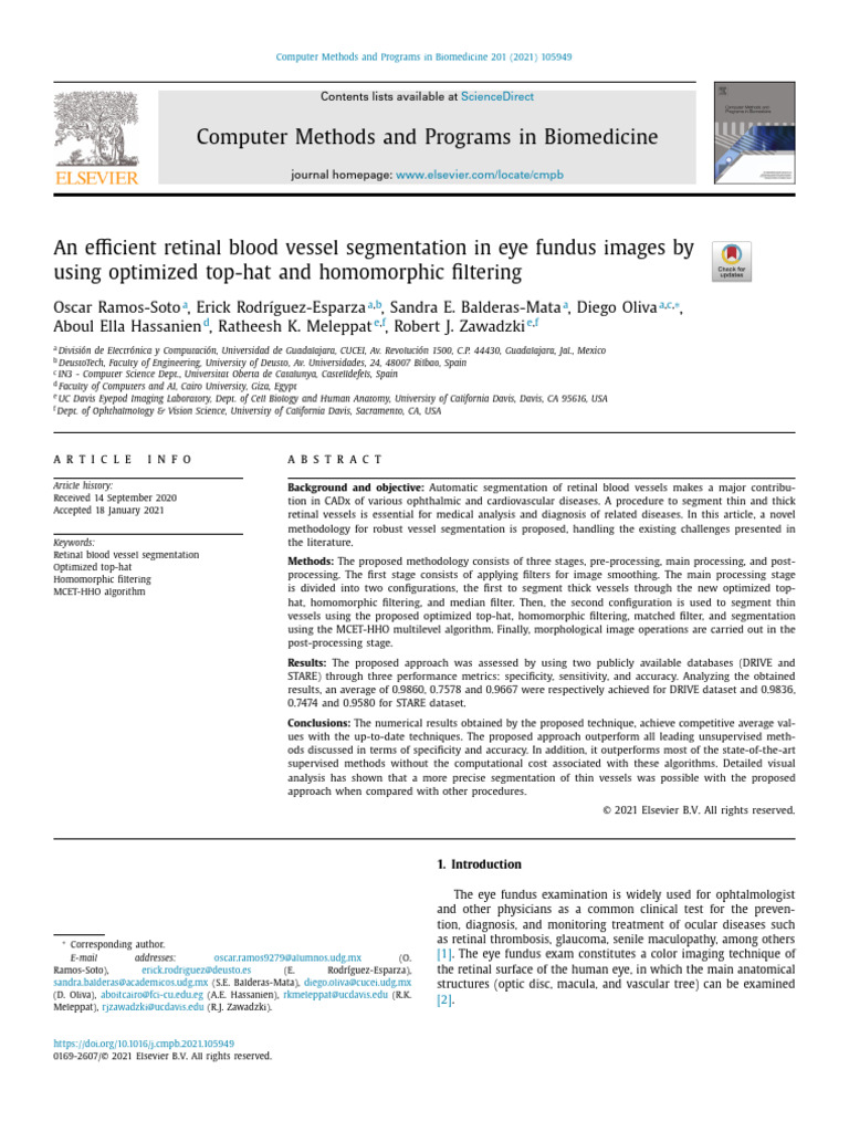 2021 - An Efficient Retinal Blood Vessel Segmentation in Eye Fundus Images by Using Optimized ...