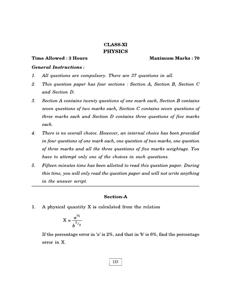 DAV CBSE11 Sample Paper Physics Solutions | PDF