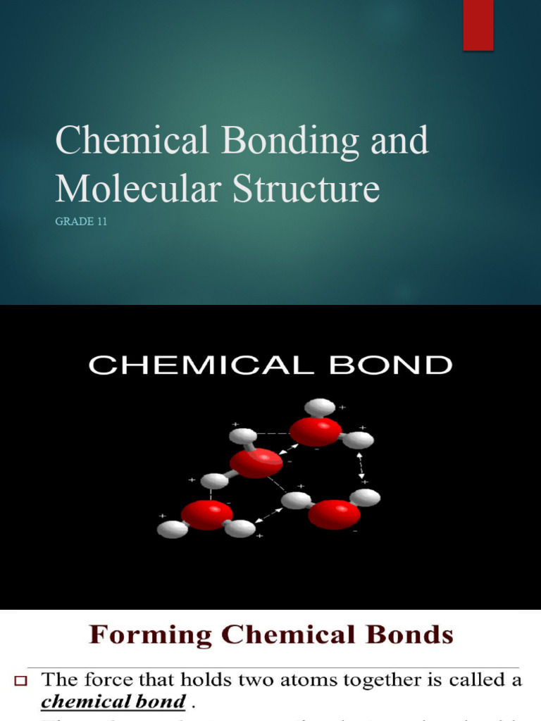 Chemical Bonding and Molecular Structure | PDF | Chemical Bond | Molecules