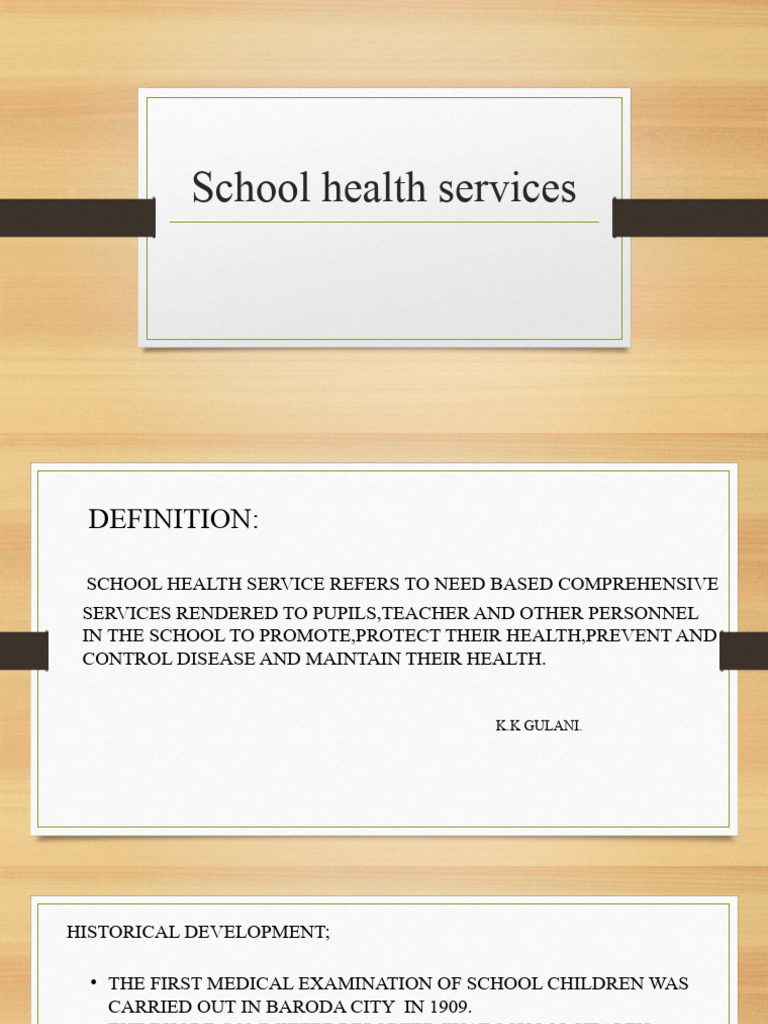 Comprehensive School Health Services | PDF | Health Care | Classroom